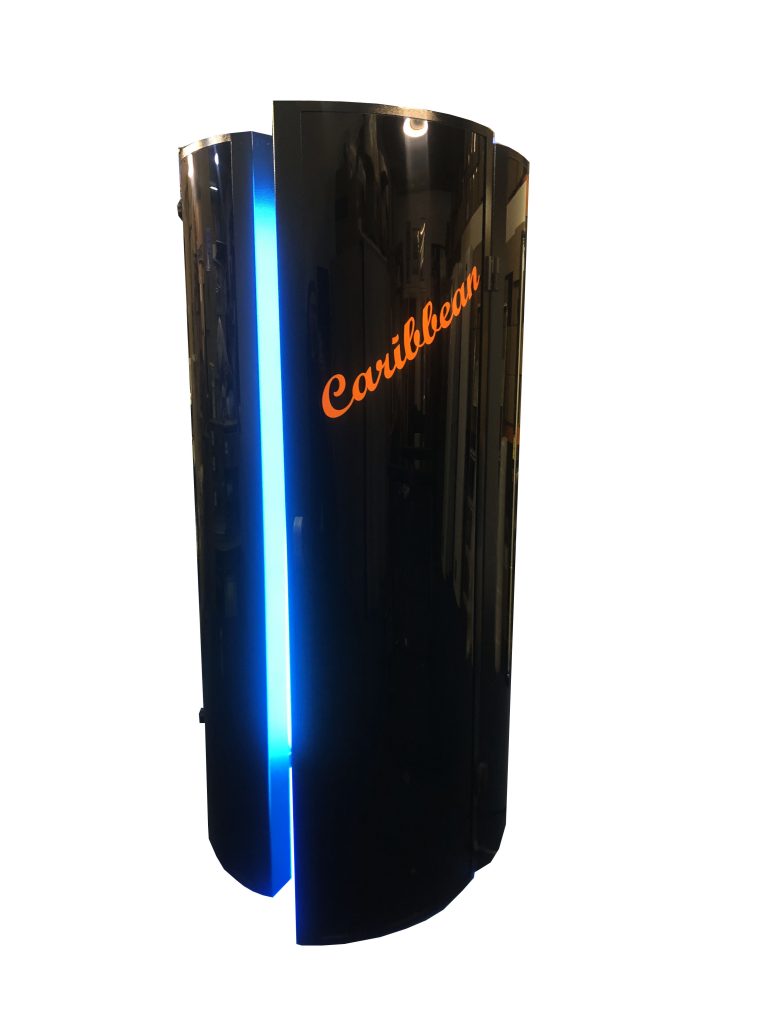 Caribbean Sunbed 26T VTU Midnight Black - Leisure Time Sunbeds